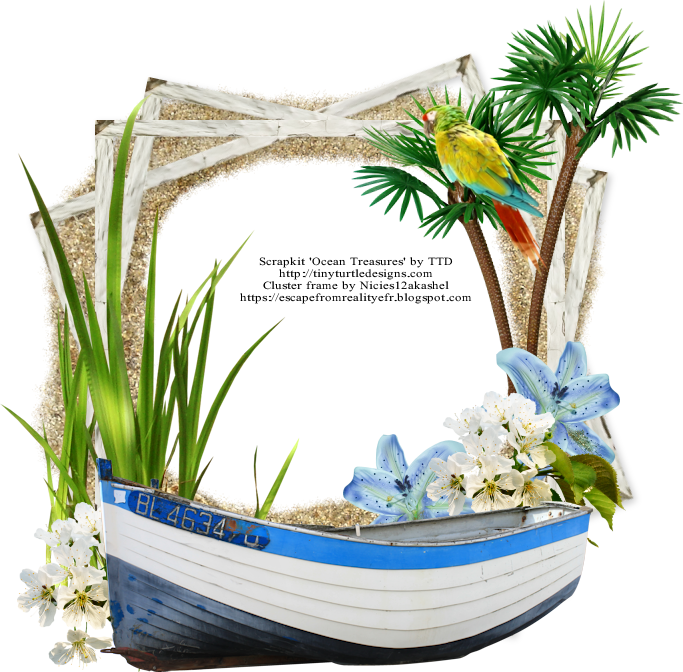 Escape From Reality Blog: FTU Summer Cluster Frames "Ocean Treasures"