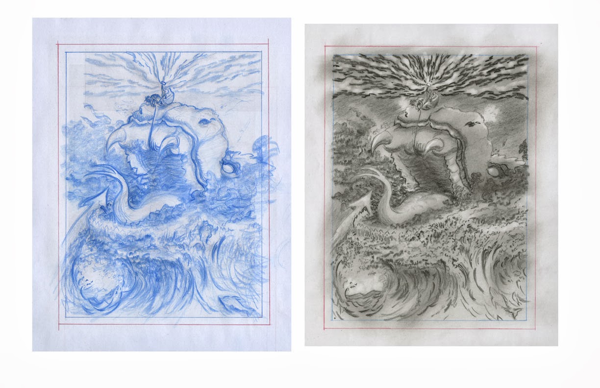Trey Hodges: Thor & the Midgard Serpent Process: Drawings and Value ...