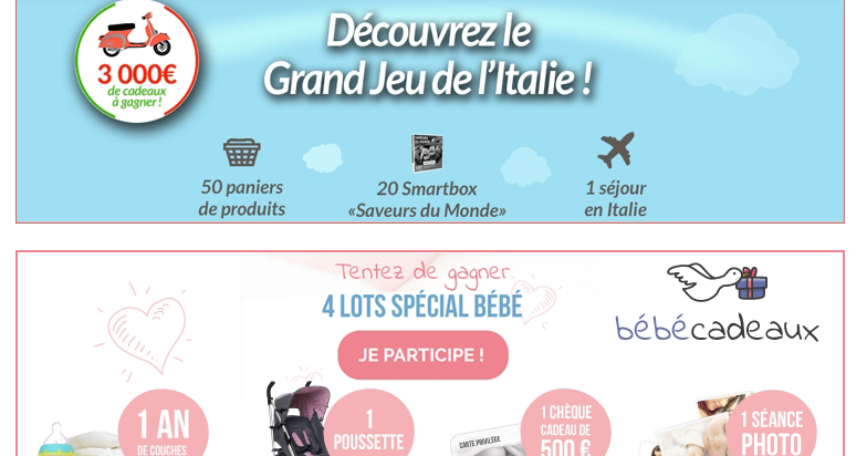 INSTANTS GAGNANTS: Les Jeux concours gratuits du moment pour Gagner des ...
