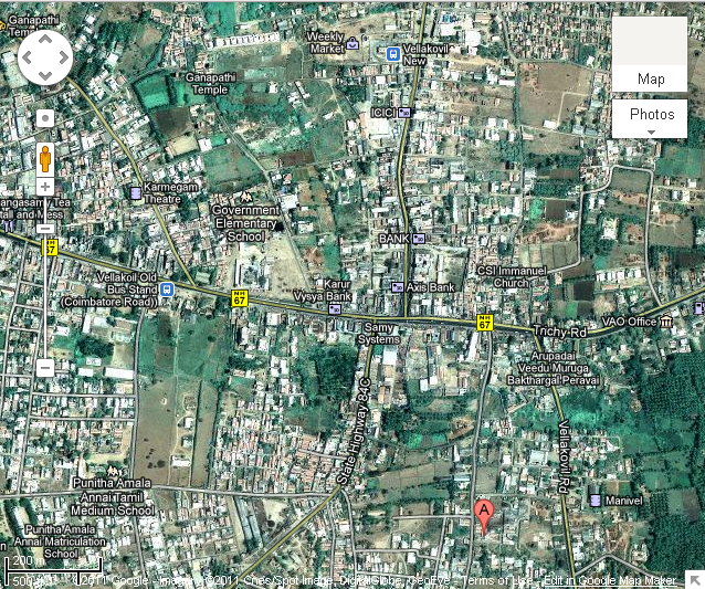 Vellakovil: Map view of VELLAKOVIL