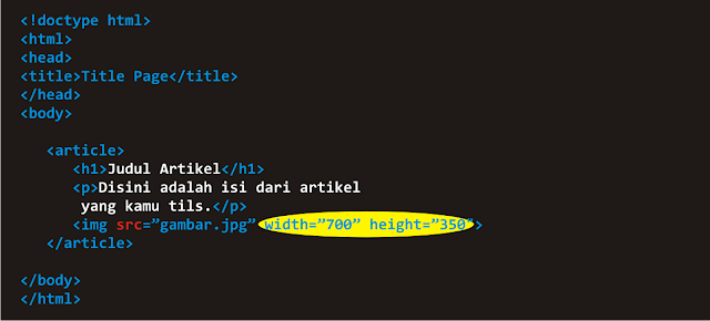 Membuat Artikel Bergambar Dengan HTML