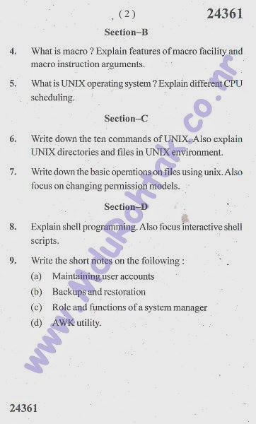 System Programming And System Administration Spsa May 2013 Btech 5138