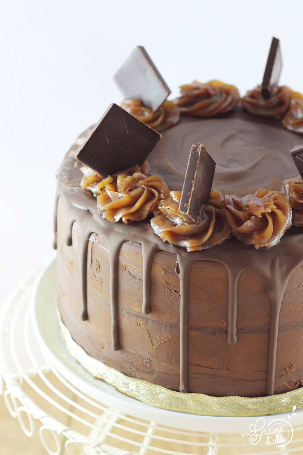 Layer Cake Chocolat Corsé et Crème de Marrons | Une Graine d'Idée