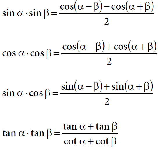 Trigonometric Angle Formulas