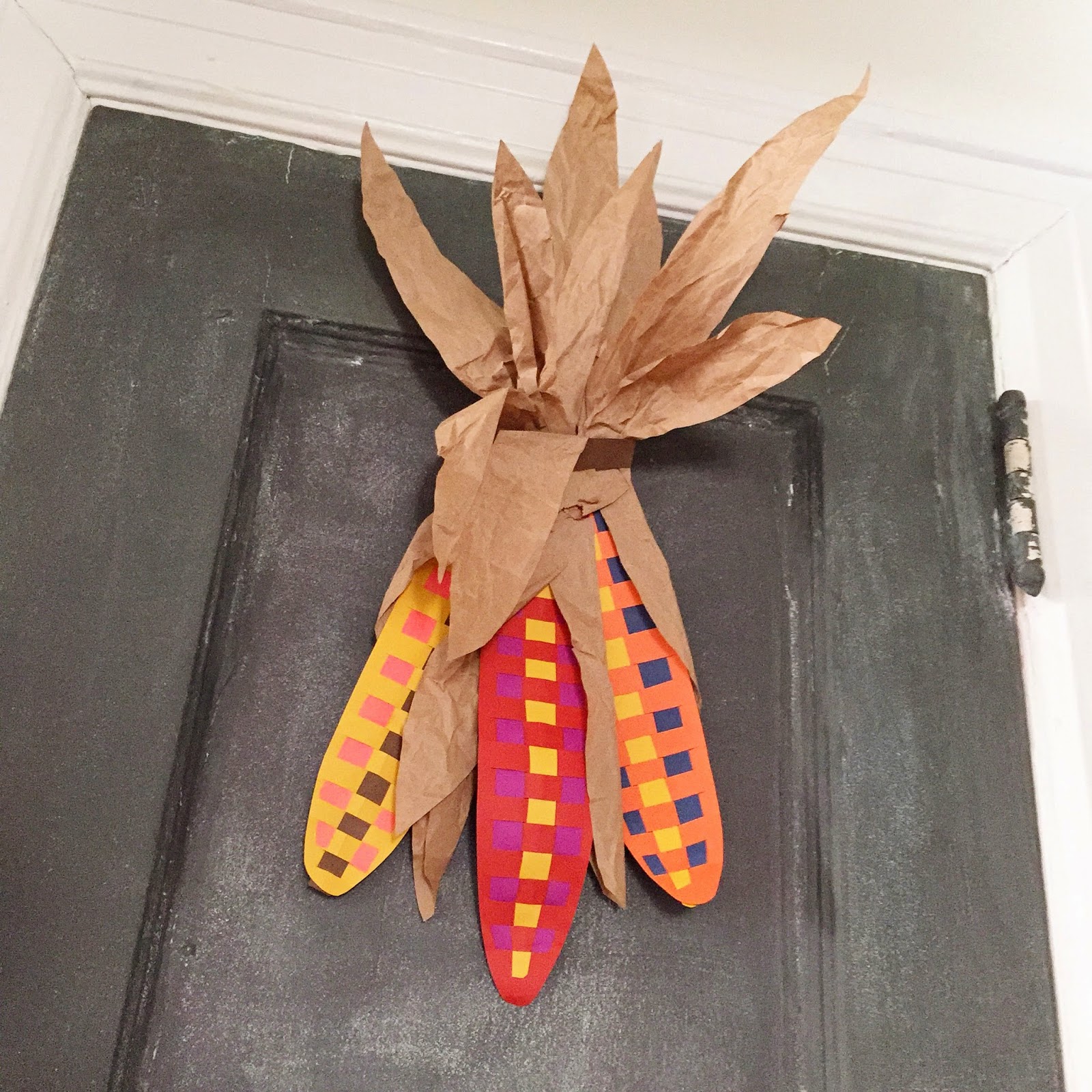 Crafty Lumberjacks: Paper Corn Door Decor.