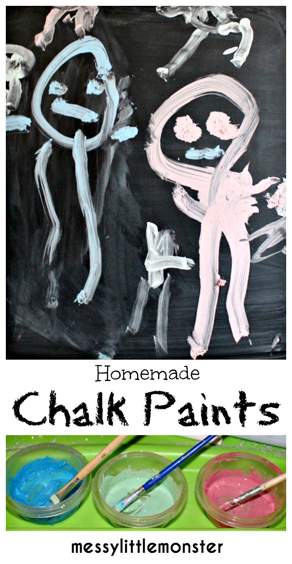 Homemade chalk paint recipe - Messy Little Monster