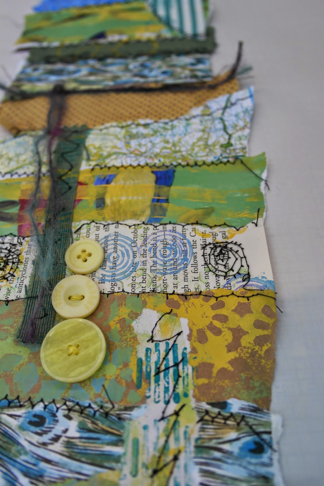 H-anne-Made: Print Collage Stitch with Creative Threads in Garstang