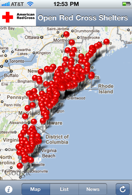 Red Cross Shelter View: Update Available