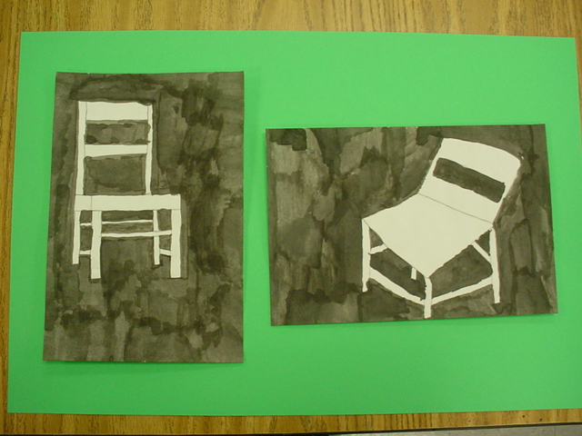 Mrs. Knight's Smartest Artists: pen & ink chair drawings, 5th grade