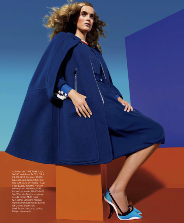 models on duty: MIRTE MAAS on Harper's Bazaar US September 2013 ...