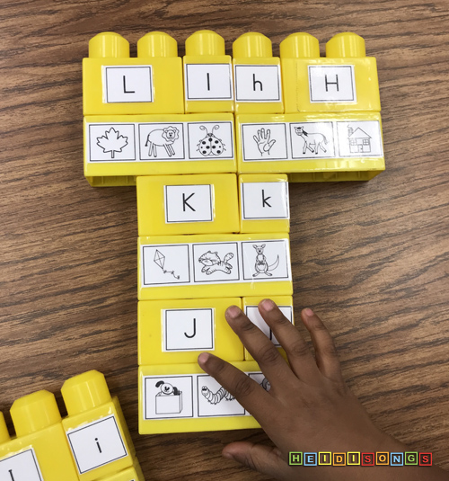 Mega Bloks Alphabet & Beginning Sounds Match Idea
