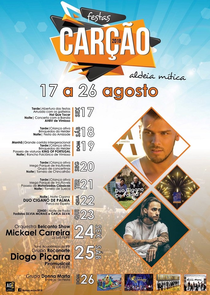 MEMÓRIAS...e outras coisas...: Festas de CARÇÃO 2018
