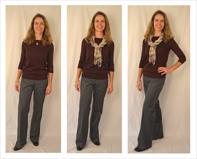 Simply Sophisticated: Add A Scarf To Your Basic Office Look