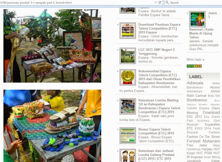 Contoh Produk atau Mading dari Bahan Daur Ulang (Reuse, Reduce, Recycle ...