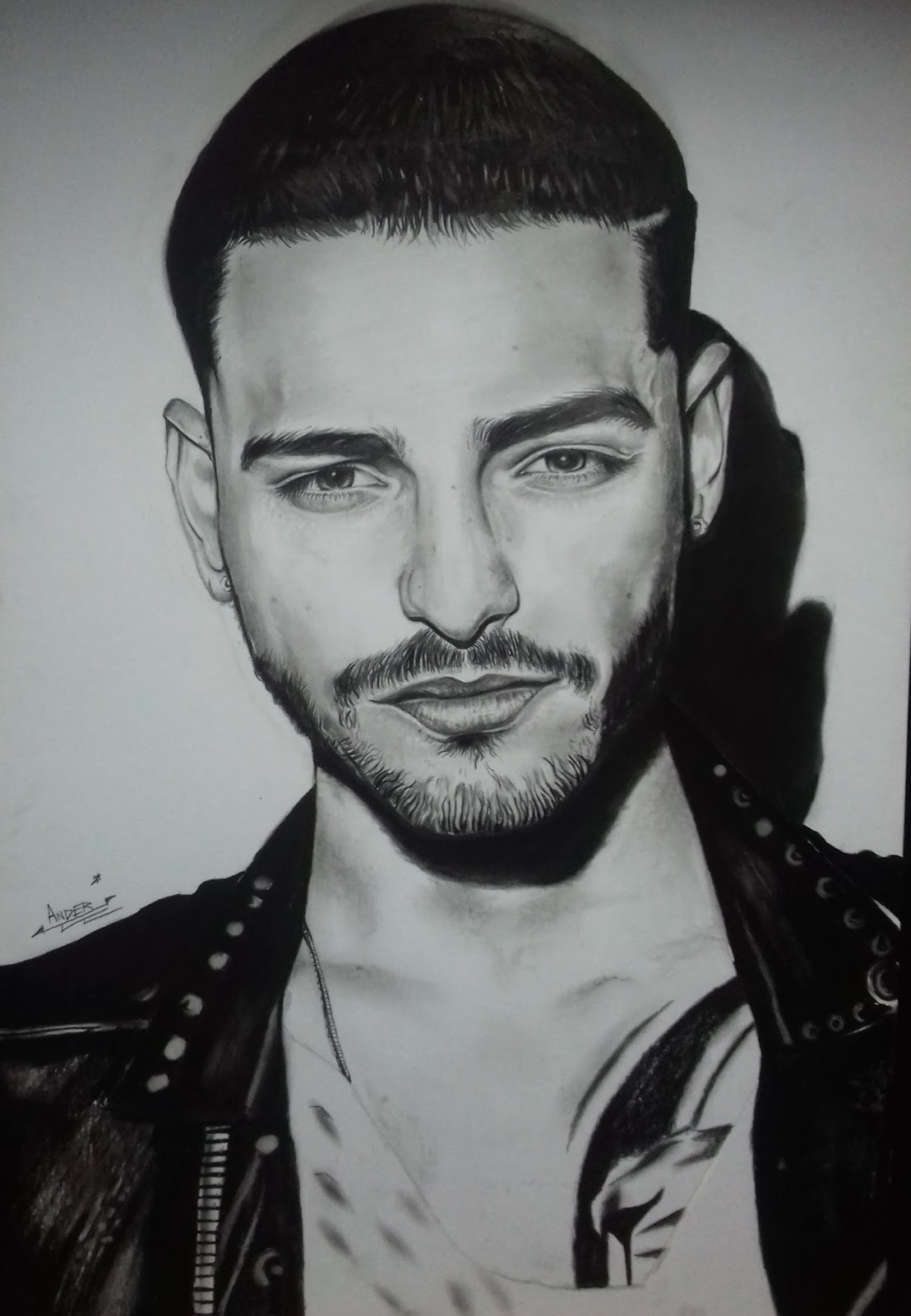 Rostro de Maluma | Creaciones Anderson