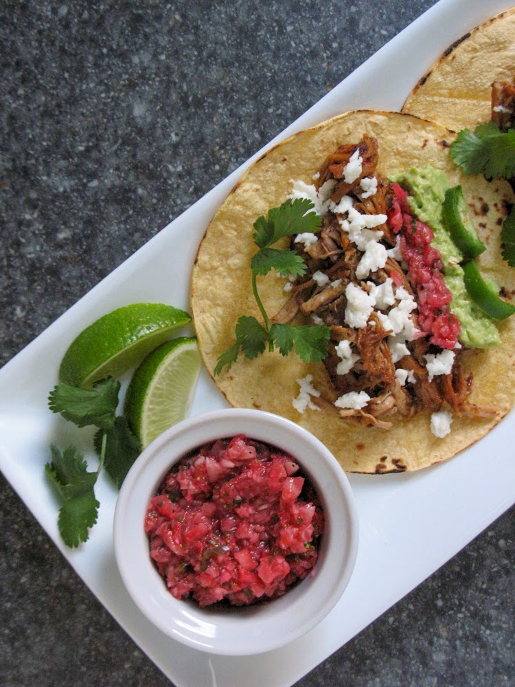 SOUNDING MY BARBARIC GULP!: Mole Carnitas with Strawberry Salsa