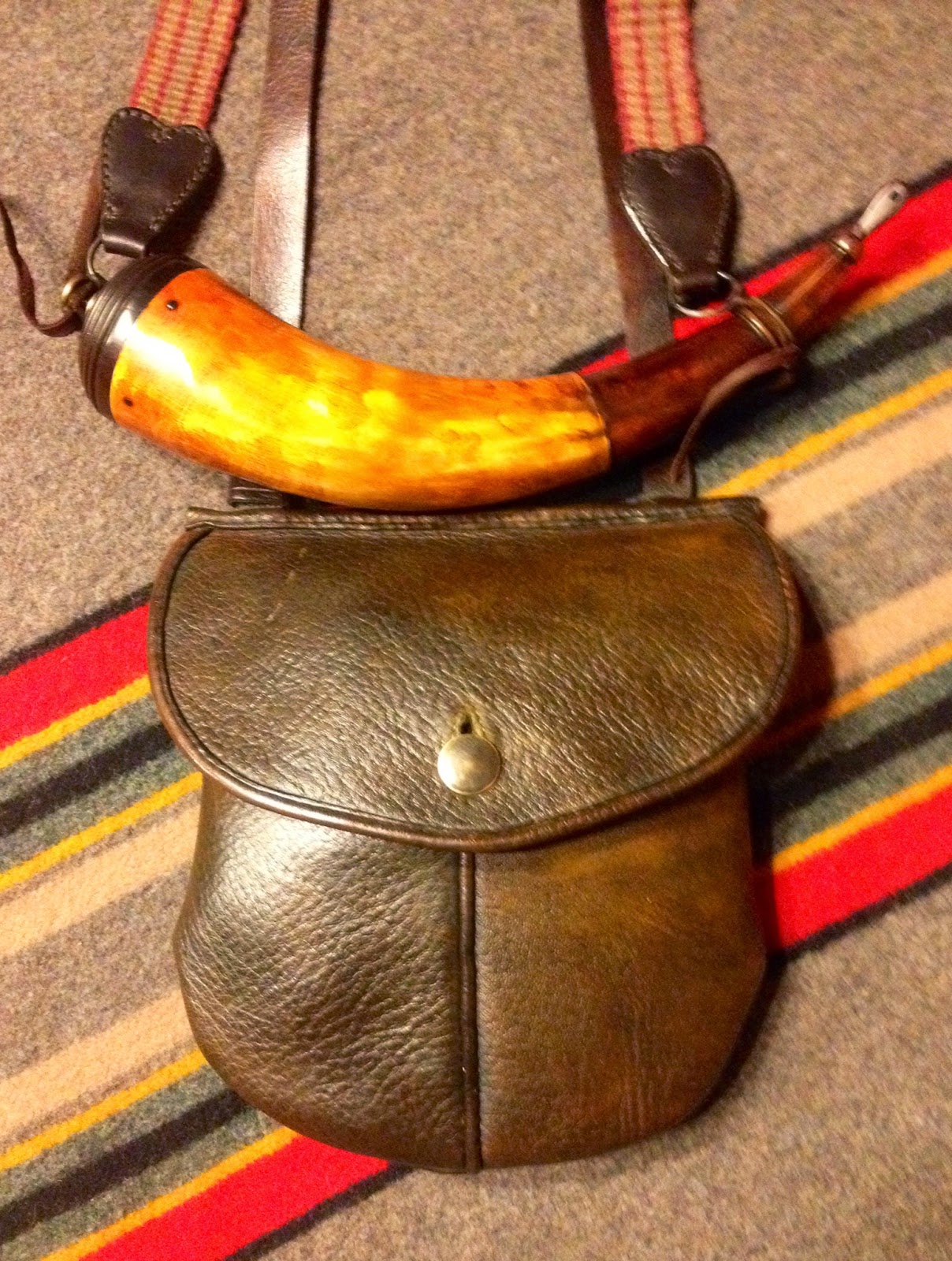 Contemporary Makers: Hunting Pouch and Powder Horn by Harry Hawthorne