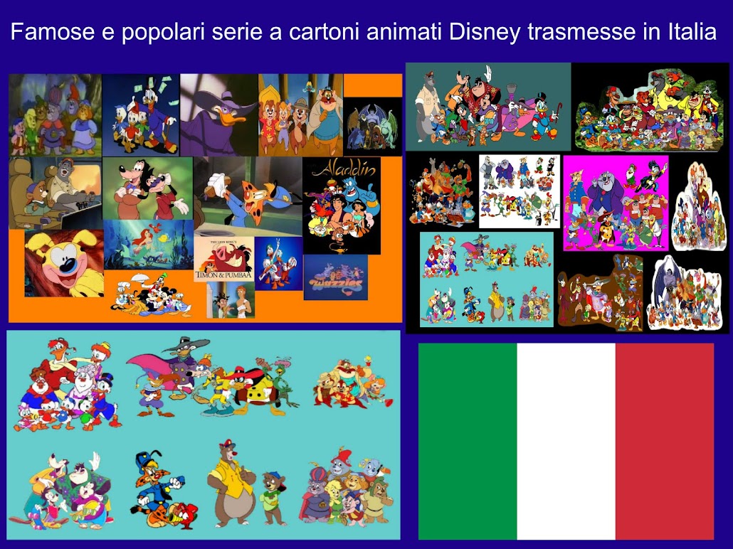 Famose e popolari serie a cartoni animati Disney trasmesse in Italia