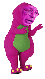 Bernie Sanders the Purple Dinosaur
