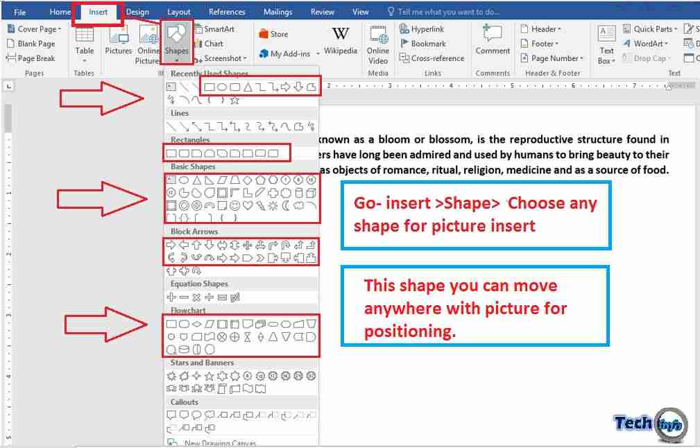 How to Fixing Any Image In Word File | HrTech-TutorialsPoint