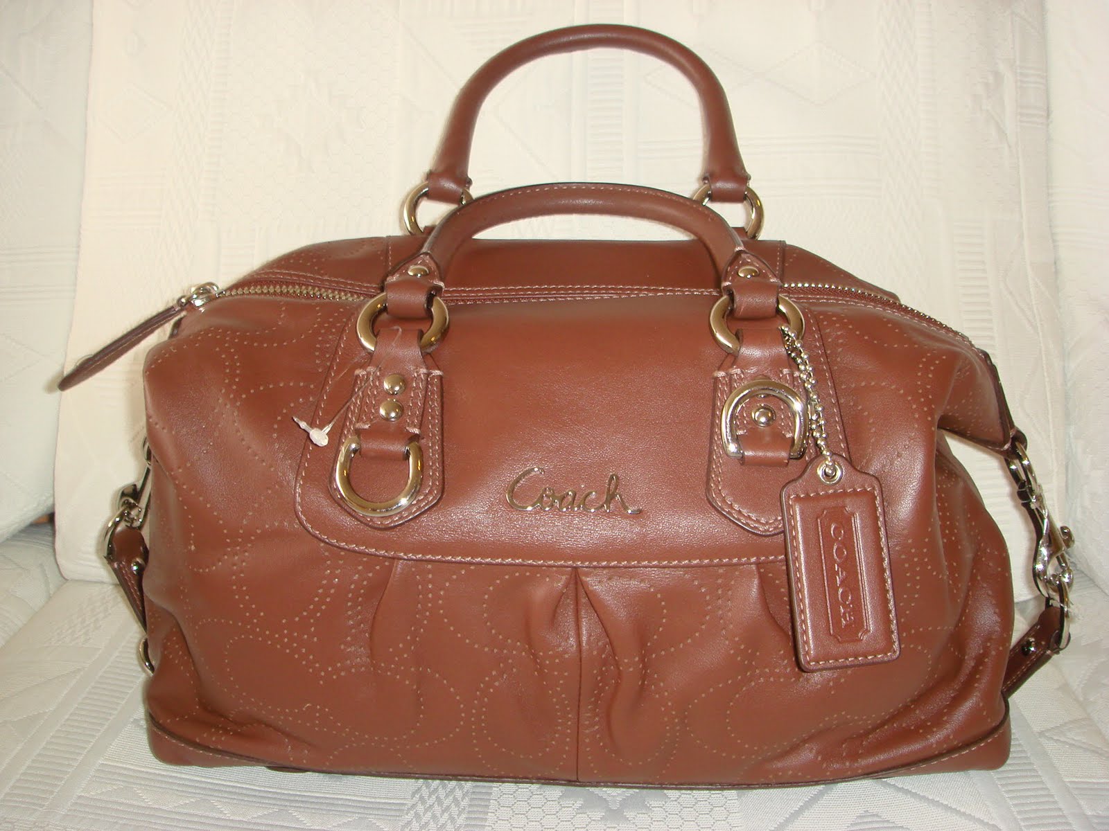 Goodbargains (Singapore): F17130, COACH ASHLEY BROWN PERFORATED LEATHER ...