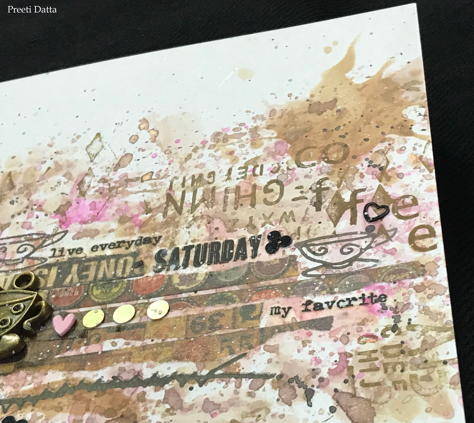 Crafters Corner : Mixed Media Layout- Enjoy Today (with Step-by-Step ...