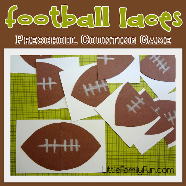 Little Family Fun: Football Laces Counting Game