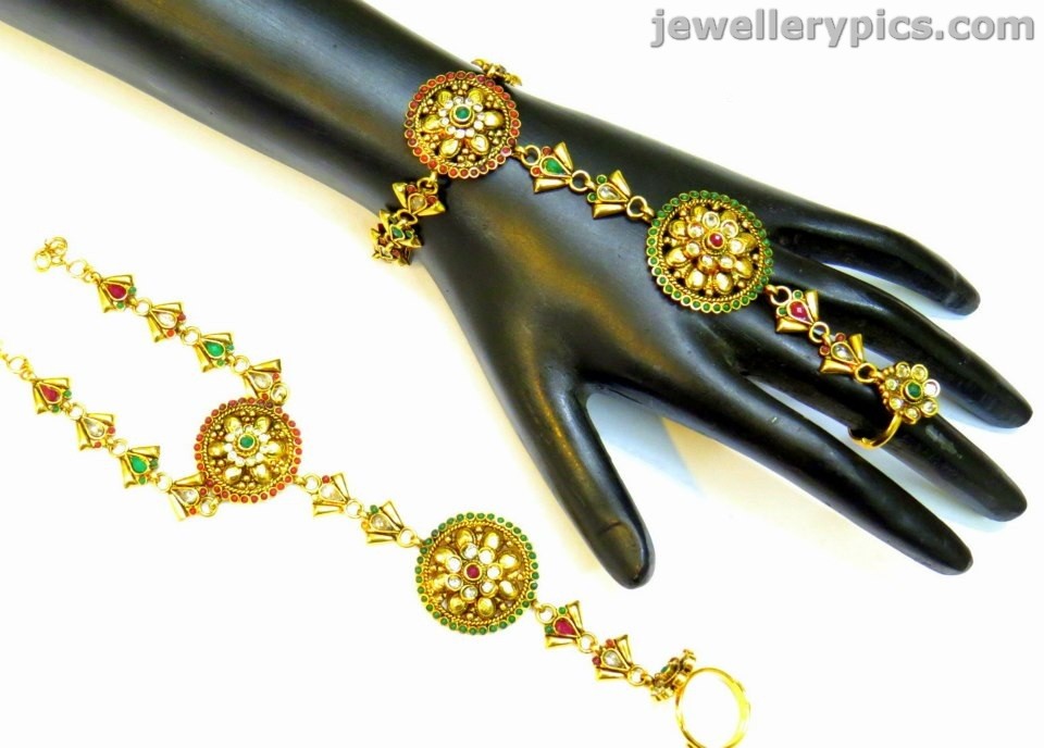 jewelry: Beautiful gold Hath phool | hath panja models