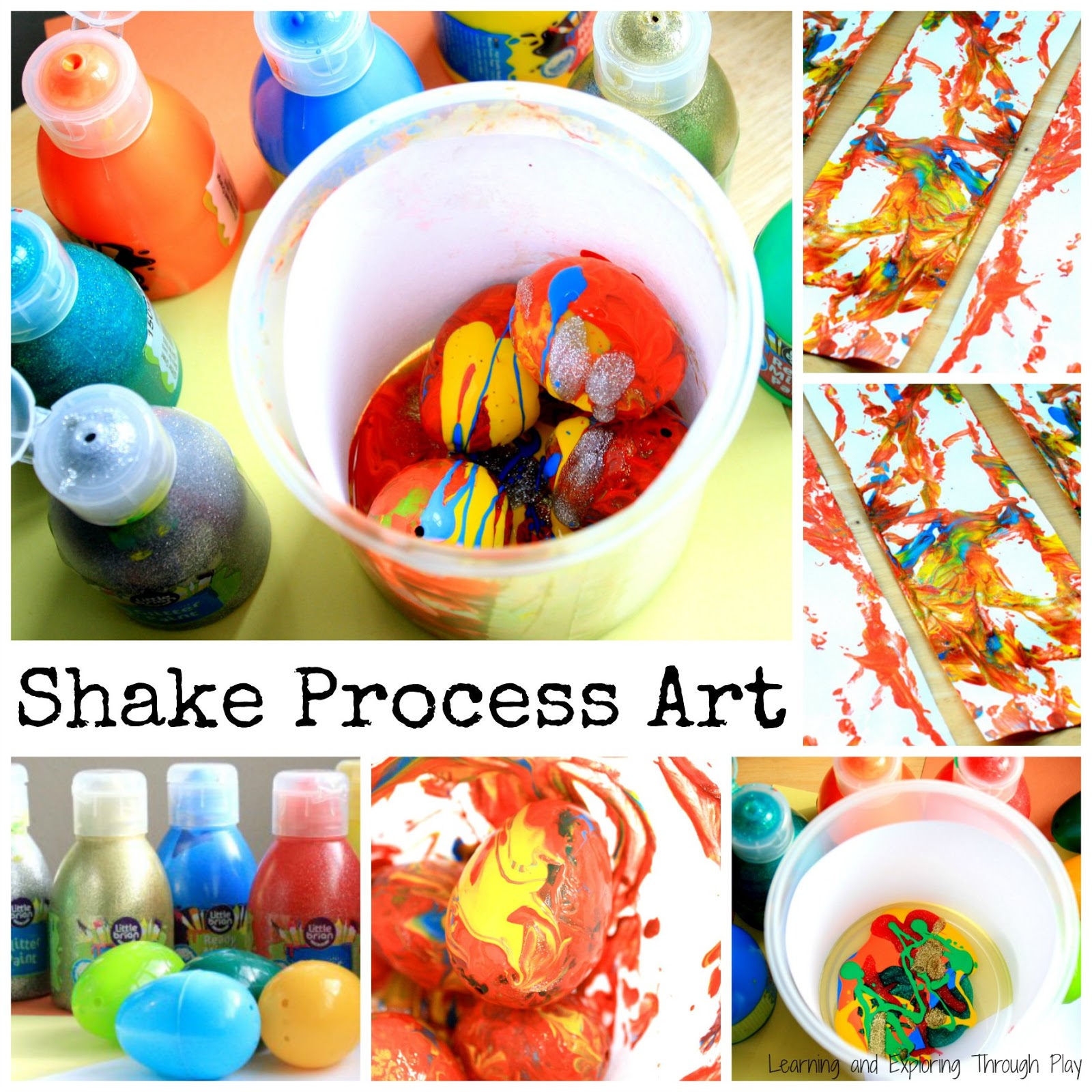 Learning and Exploring Through Play: Easter Shake Process Art