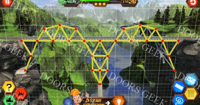 Bridge Construction Simulator [Medium] Level 26 ~ Doors Geek