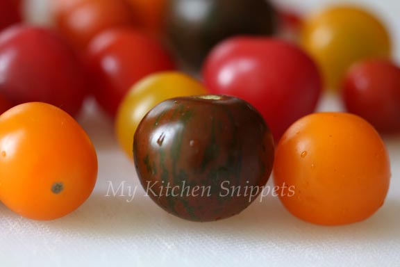 My Kitchen Snippets: Baby Heirloom Tomato Salad