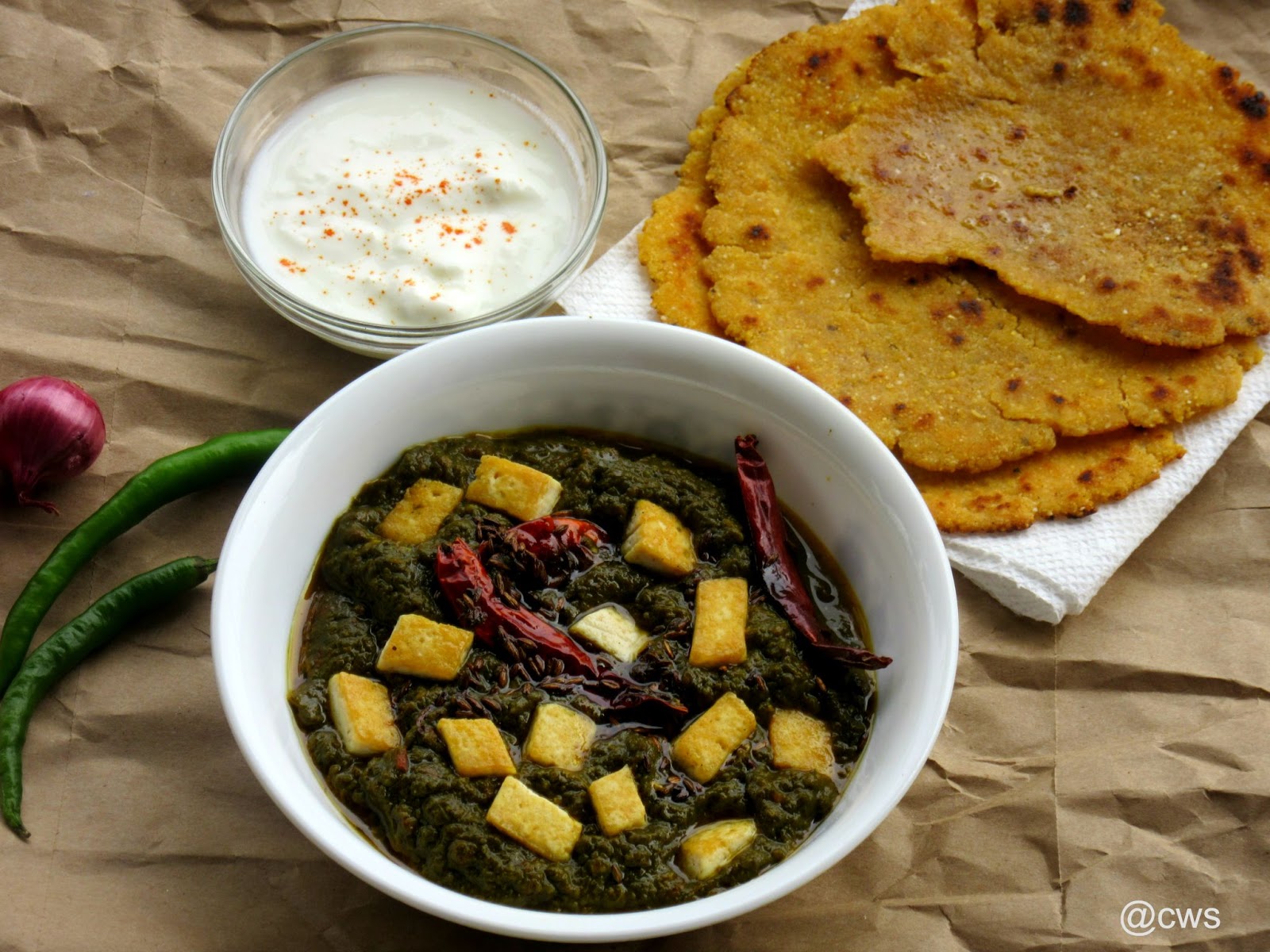 Saag with Tofu ~ Vegan Saag - Cooking With Sapana