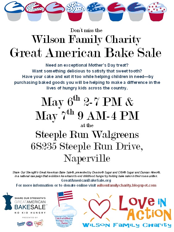 Wilson Family Charity: Bake Sale Flyer