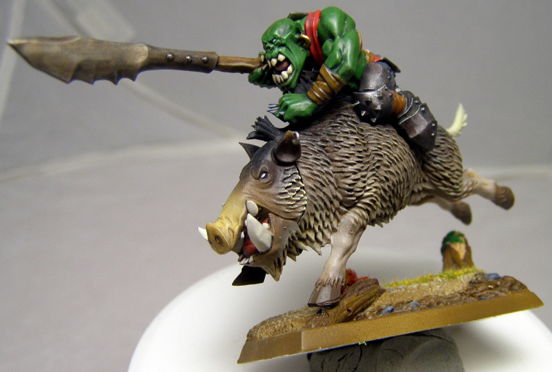 Drazhar's Miniworks: Orc boar boyz - grunt with spear #1