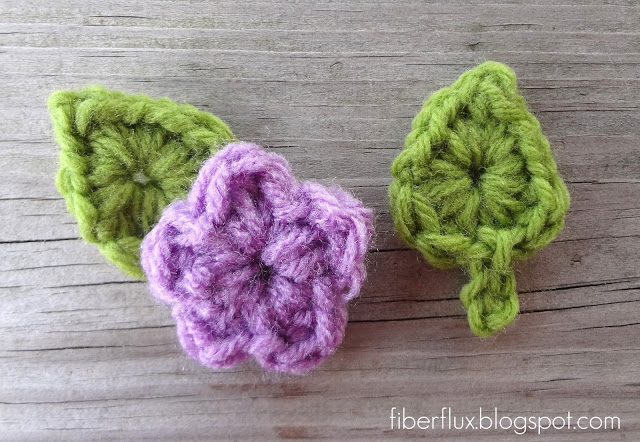 Fiber Flux: Free Crochet Pattern...One Round Leaf (With Stem)