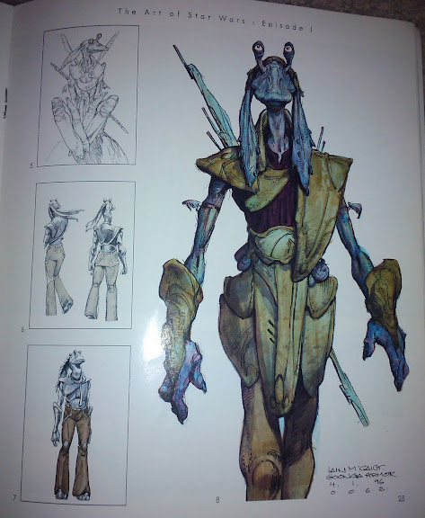 Jar Jar Binks 'Star Wars, Episode I - The Phantom Menace' Concept Art ...