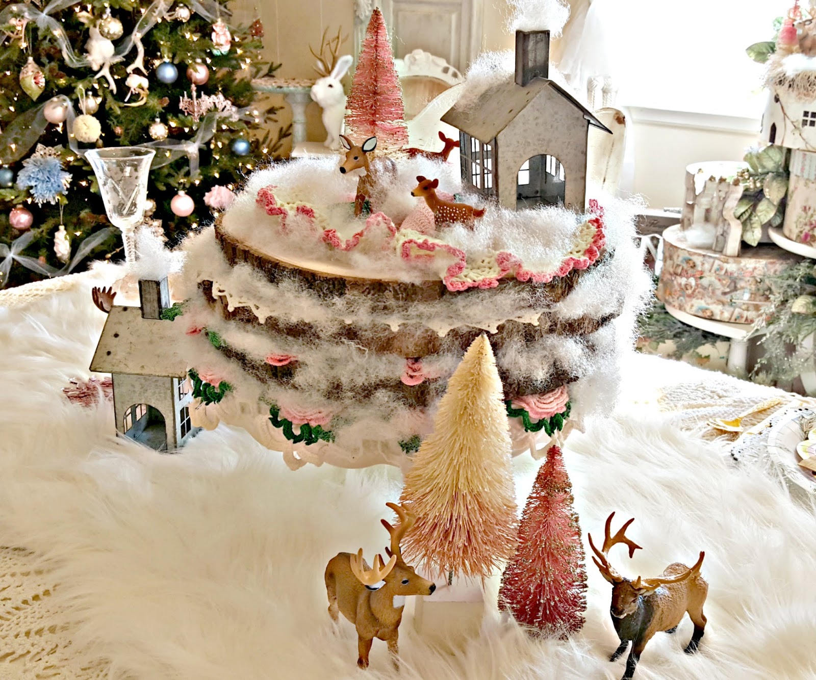 Penny's Vintage Home: Wood Slice Christmas Cake