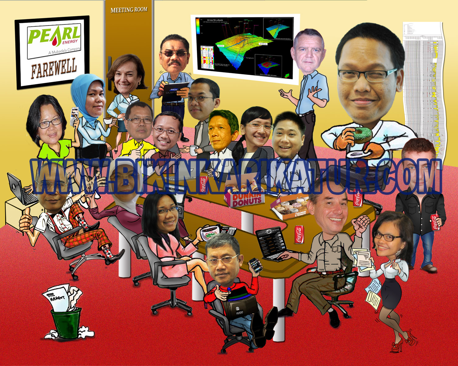 BIKIN KARIKATUR: RAPAT TEAM