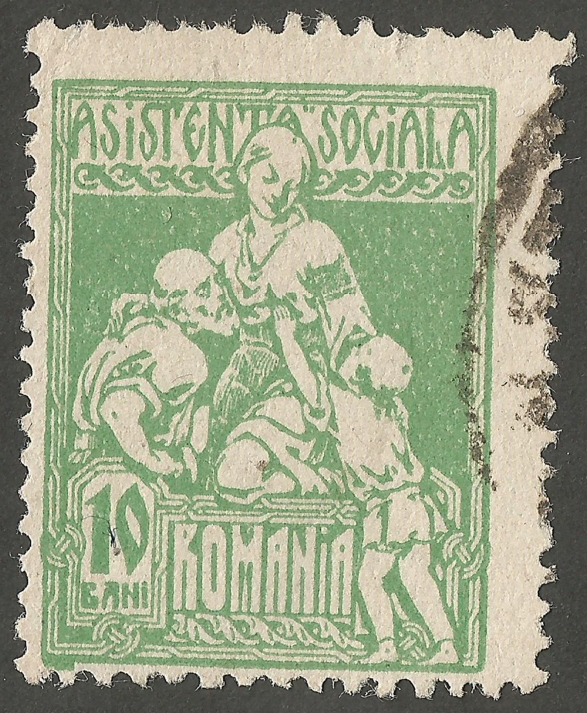 Stamps: Stamp Romania (1921) Asistenta sociala 10 banni