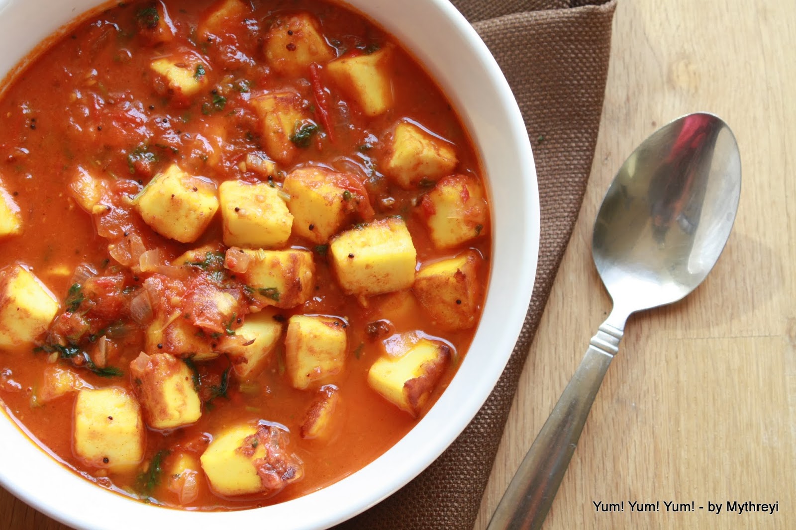 Yum! Yum! Yum!: Paneer Tomato Curry (Simple & Delicious)