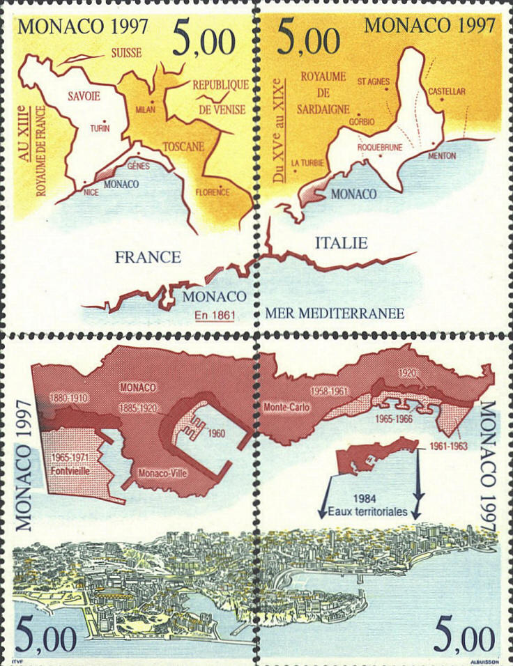 MONACO - GEOGRAPHICAL MAPS OF MONACO
