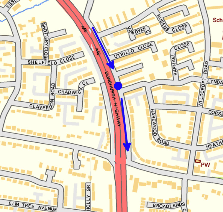 Coventry Cyclist: Roundabout for the A45 / Broad Lane junction