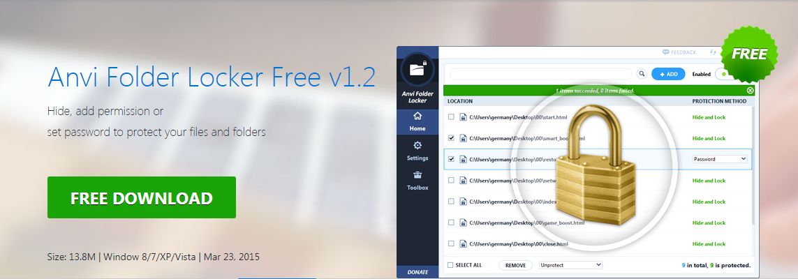 Anvi folder locker for android - reloplc