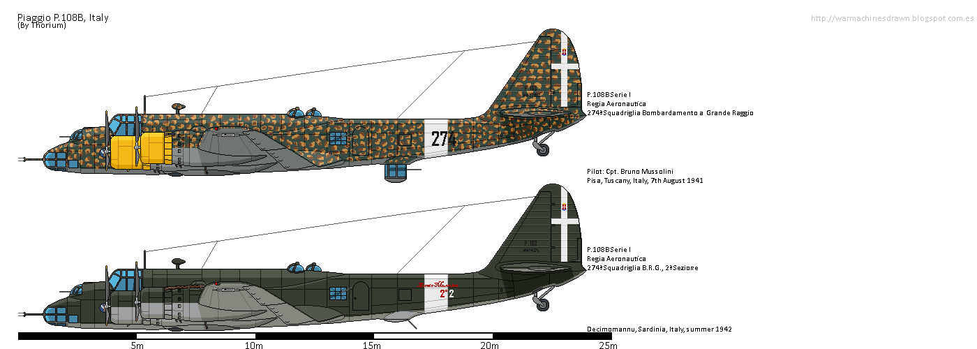 War Machines Drawn: Piaggio P.108B, part three
