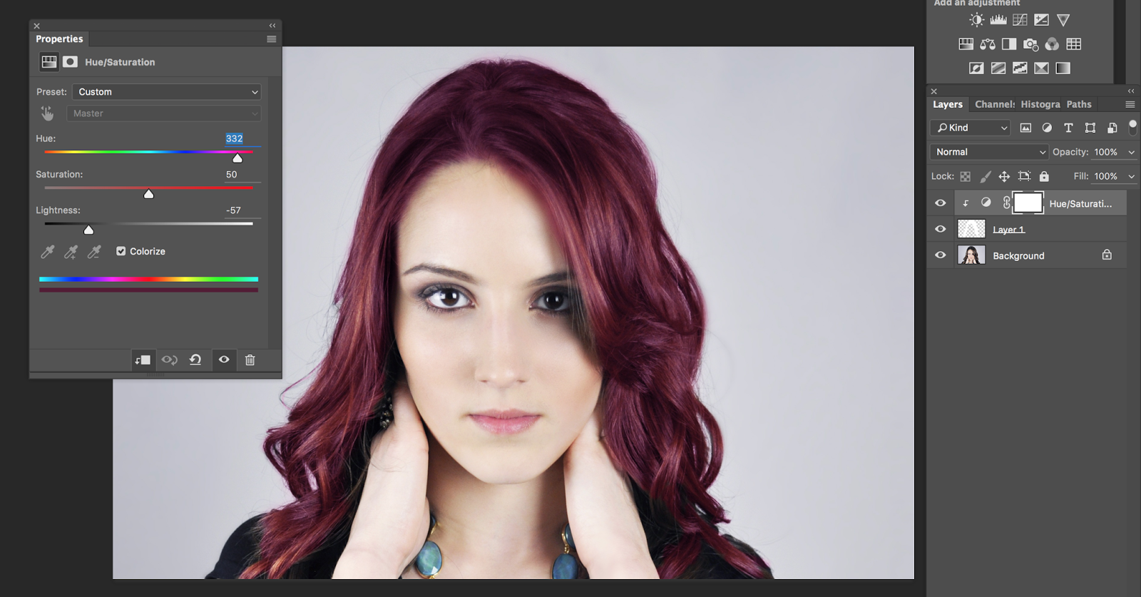 Hamperium Photography & Communication: One way to color hair in Photoshop
