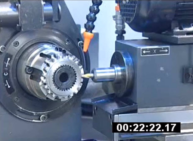แสดงการกัดฟันเฟืองนอกด้วยเครื่องCNC GEAR TEETH ROUNDING (EXTERNAL ...