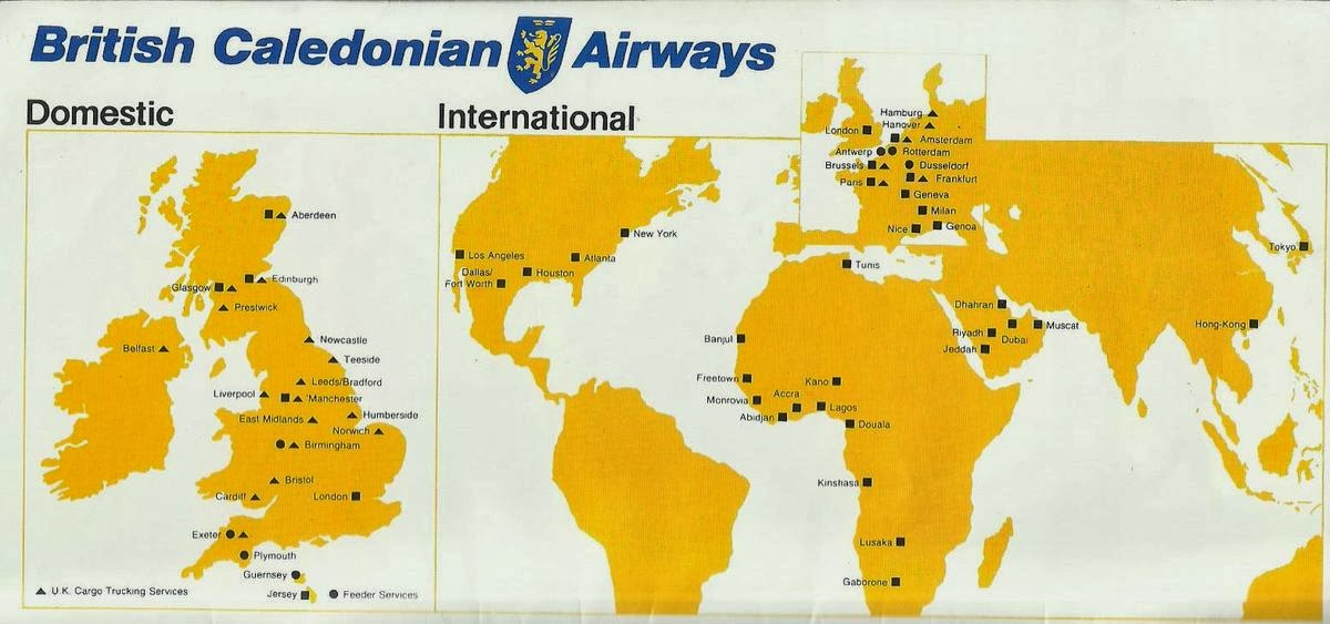 Airline memorabilia: British Caledonian (1987/1988)