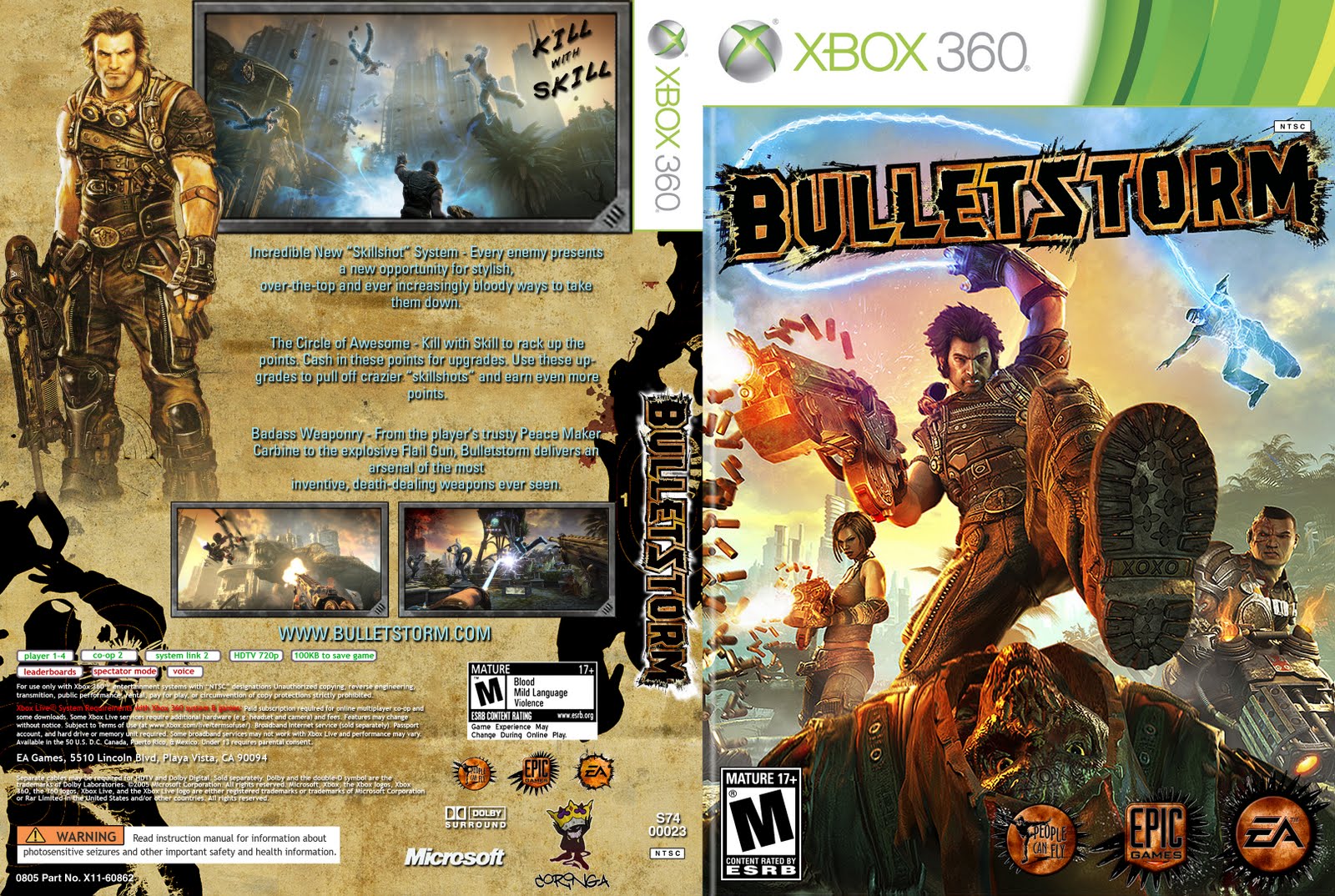 Games Covers: Bulletstorm - Xbox 360