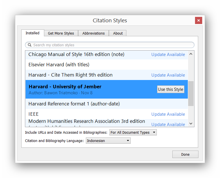 "Harvard - University of Jember" a CSL Dev Community Project: TUTORIAL ...