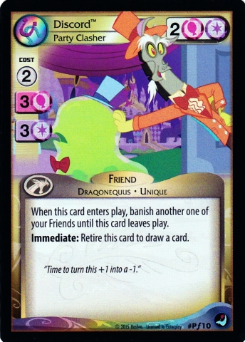 My Little Pony Discord, Party Clasher High Magic CCG Card | MLP Merch